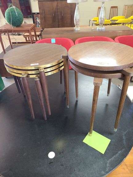 (2) Stacks of MCM tables - Dixon's Auction at Crumpton
