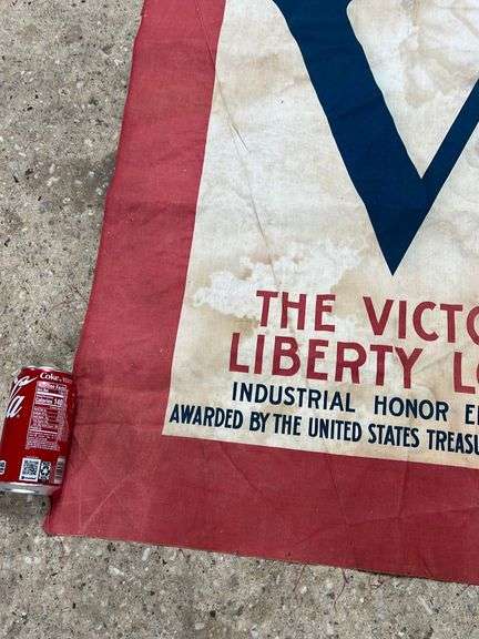 Vintage WW2 era Victory flag - Dixon's Auction at Crumpton