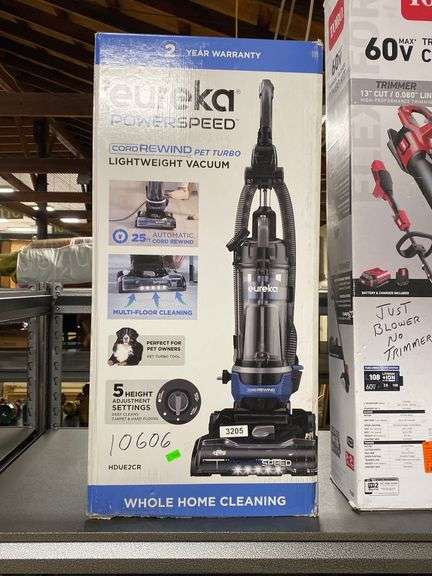 Eureka Power Speed lightweight vacuum. Open box condition, contents not ...