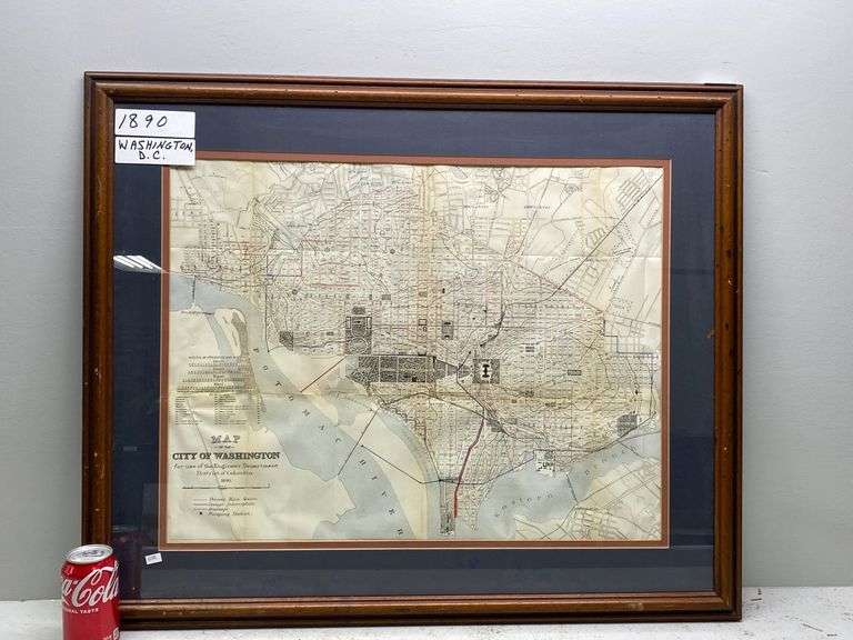 1890 Washington DC map - Dixon's Auction at Crumpton