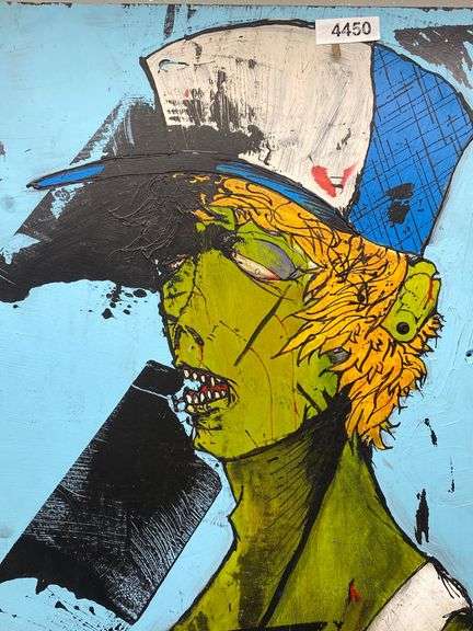 Teenage Zombie painting - Dixon's Auction at Crumpton