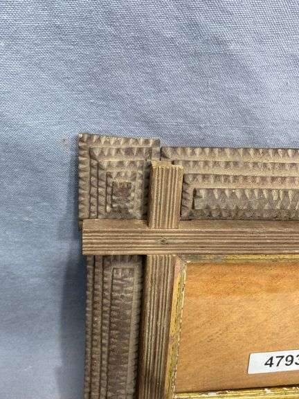 Antique tramp art picture frame - Dixon's Auction at Crumpton