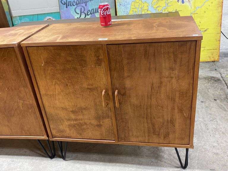 MCM storage cabinet, minor chips - Dixon's Auction at Crumpton