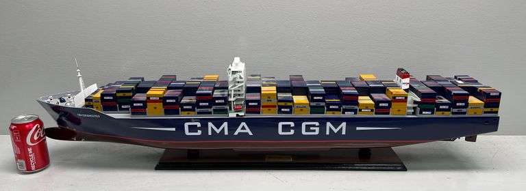 CMA CGM shipping boat model - Dixon's Auction at Crumpton