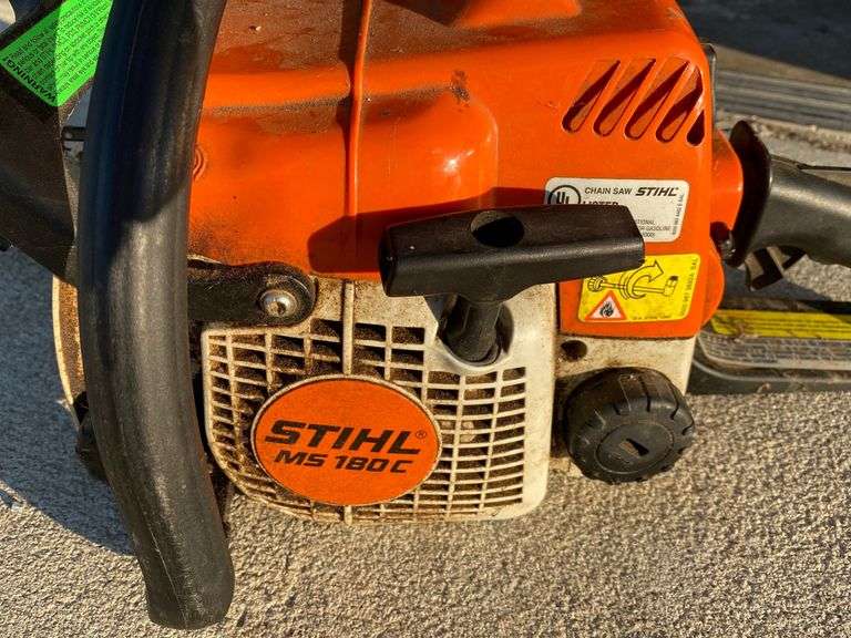 Stihl MS 180c gas powered chain saw. - Dixon's Auction at Crumpton