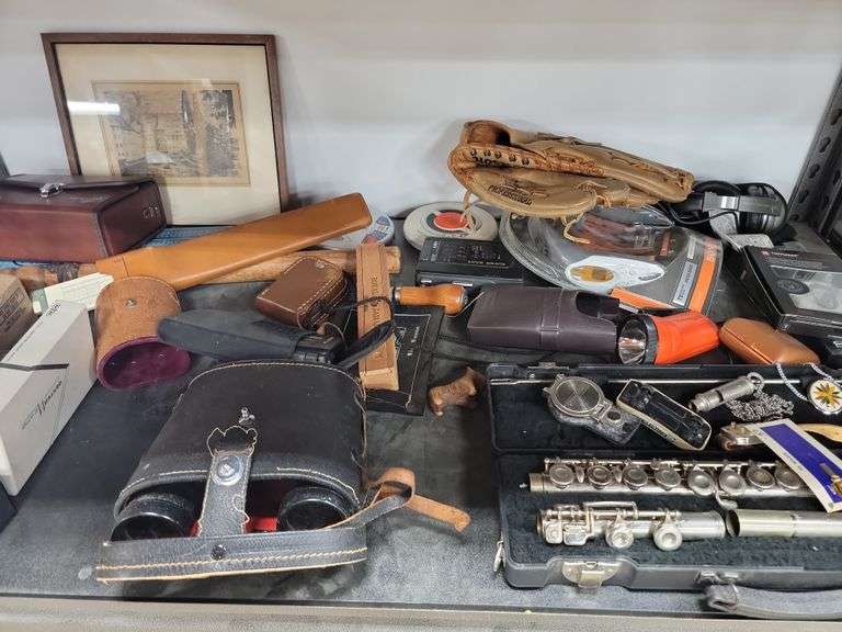 Lot Vintage Binoculars, Headphones, Tokens, Lighters etc - Dixon's ...