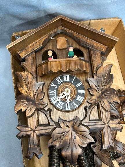 VIntage cuckoo clock w/ weights - Dixon's Auction at Crumpton