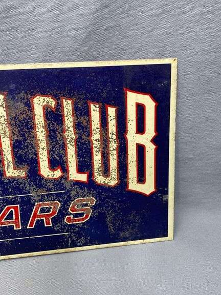 Vintage Colonial Club Cigars metal flange sign - Dixon's Auction at ...
