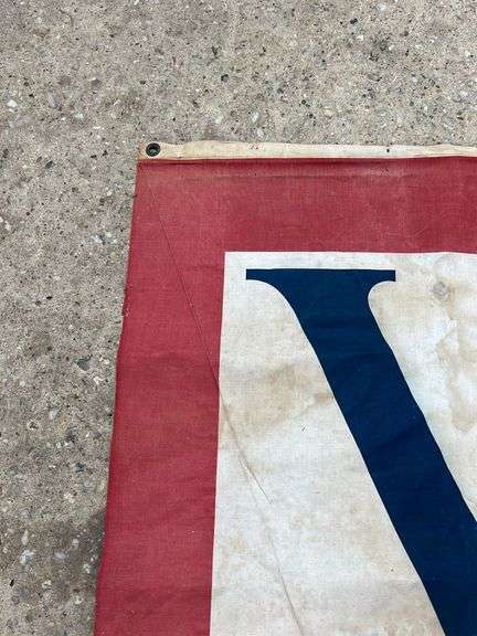 Vintage WW2 era Victory flag - Dixon's Auction at Crumpton