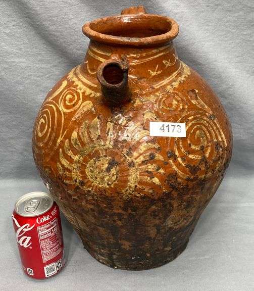 Antique French slipware gorgoulette - Dixon's Auction at Crumpton