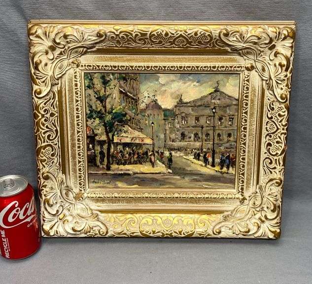 Andre Picot impressionist street scene painting - Dixon's Auction at ...