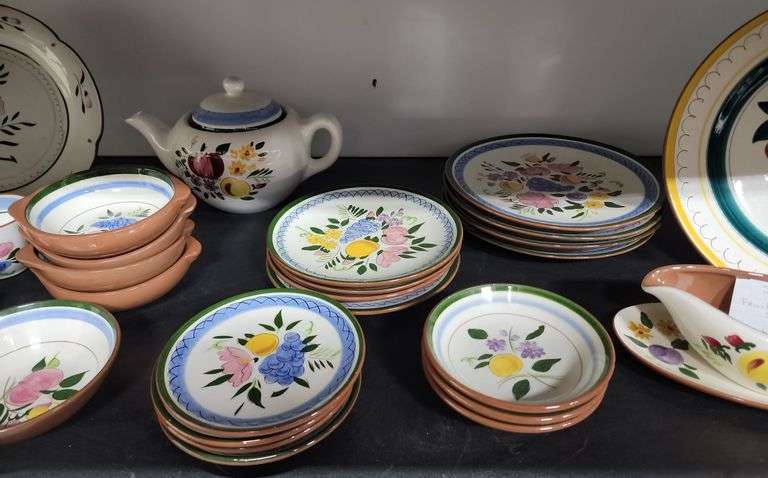 Lot Stangl Fruit & Flower + Colonial Rose Dishes, Bowls Plates - Dixon ...