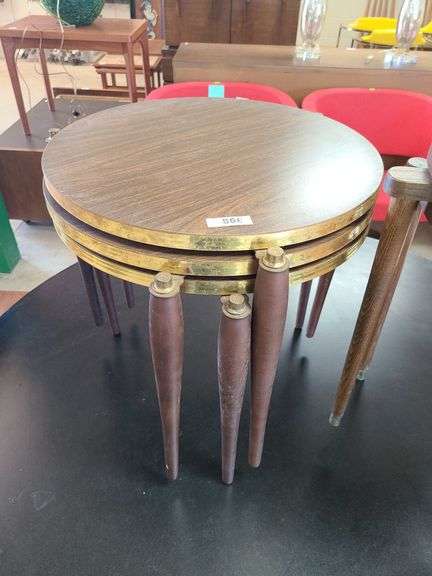 (2) Stacks of MCM tables - Dixon's Auction at Crumpton