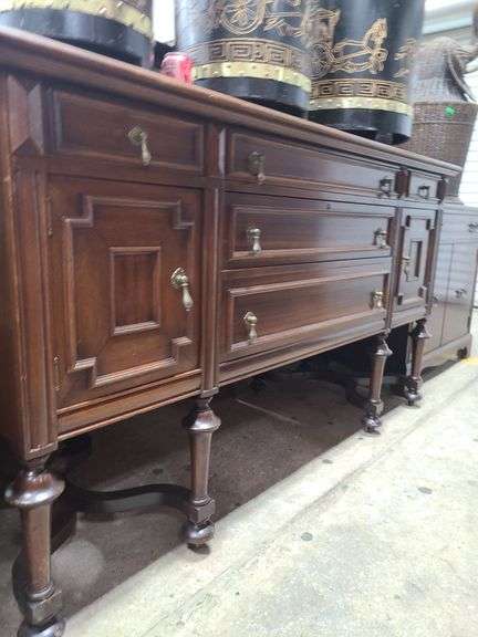Depression-era mahogany buffet - Dixon's Auction at Crumpton