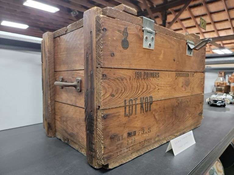 Vintage US Army Ordinance Corp Cannon Primer Box - Dixon's Auction at ...