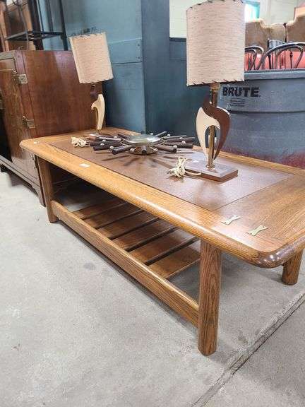 MCM oak coffee table - Dixon's Auction at Crumpton