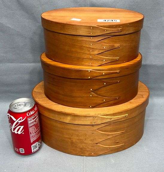 3 Canterbury Woodworks Shaker style pantry boxes - Dixon's Auction at ...