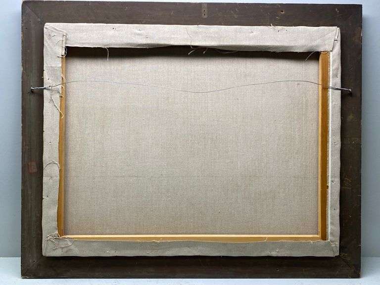 Paul Dusold American landscape painting in carved gilt frame - Dixon's ...