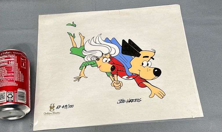 Joe Harris Underdog animation art - Dixon's Auction at Crumpton
