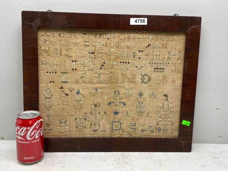 Antique needlework sampler - Dixon's Auction at Crumpton