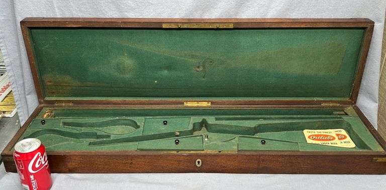 Antique brass-bound walnut gun case - Dixon's Auction at Crumpton
