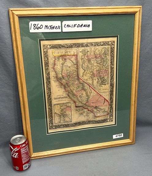 1860 Mitchell California map - Dixon's Auction at Crumpton