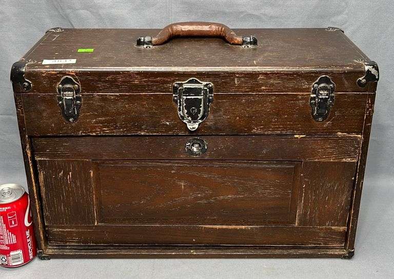 Antique oak machinist chest - Dixon's Auction at Crumpton