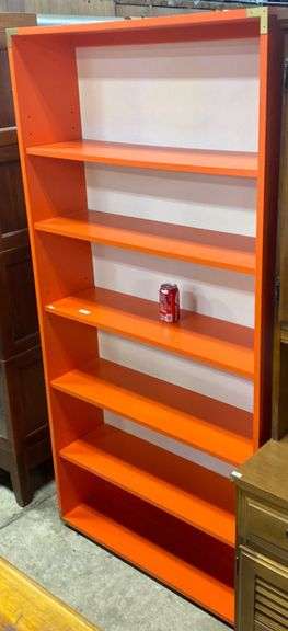 MCM Orange Laminate Bookcase - Dixon's Auction at Crumpton
