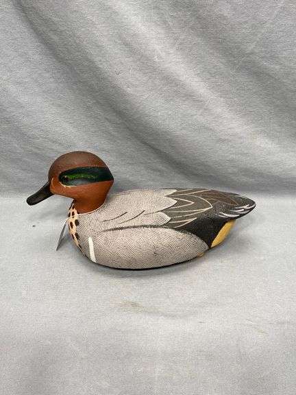 Jeff Coats 2004 Green Wing Teal Drake Duck Decoy - Dixon's Auction at ...