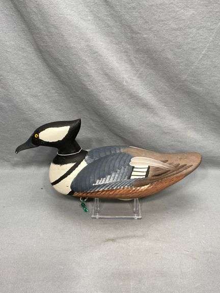 Capt. Harry Jobes Hooded Merganser Duck Decoy Signed And Branded #1 ...