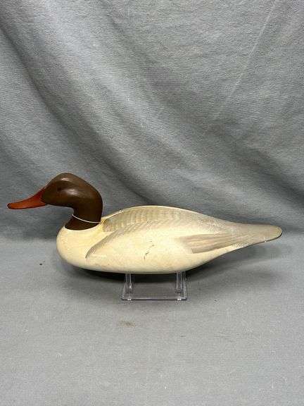 Dan Carson Havre De Grace Md 1991 Merganser Duck Decoy - Dixon's ...