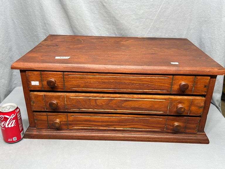 Antique spool cabinet - Dixon's Auction at Crumpton