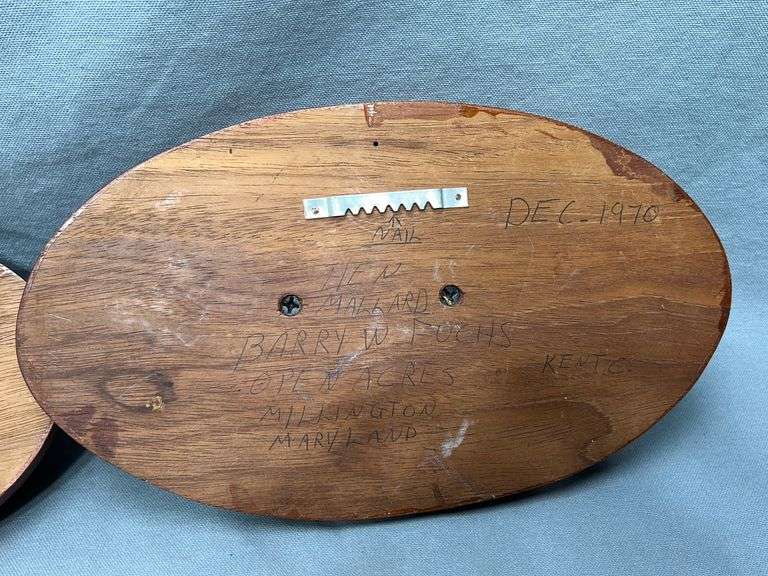 Pair Barry Fuchs Millington Md 1970 Half Size Mallard Duck Decoy ...