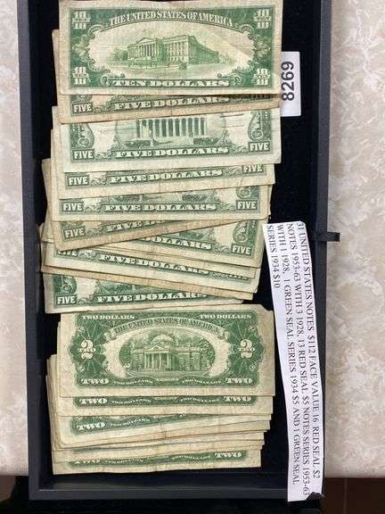 Collections Of $112 Face Value Assorted Collectible US Paper Currency ...