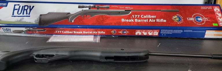 Crossman Fury Break Barrel Air Rifle Nib - Dixon's Auction at Crumpton