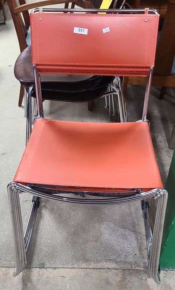 (4) MCM Stackable Chrome Chairs - Dixon's Auction at Crumpton