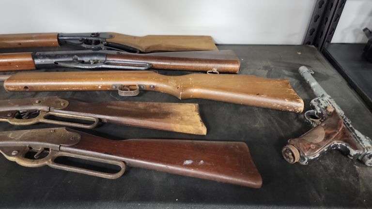 Lot Vintage Toy Rifles, Pellet Gun Etc - Dixon's Auction at Crumpton