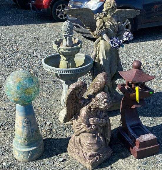 Generous Lot Of Garden Statues Decor - Dixon's Auction at Crumpton