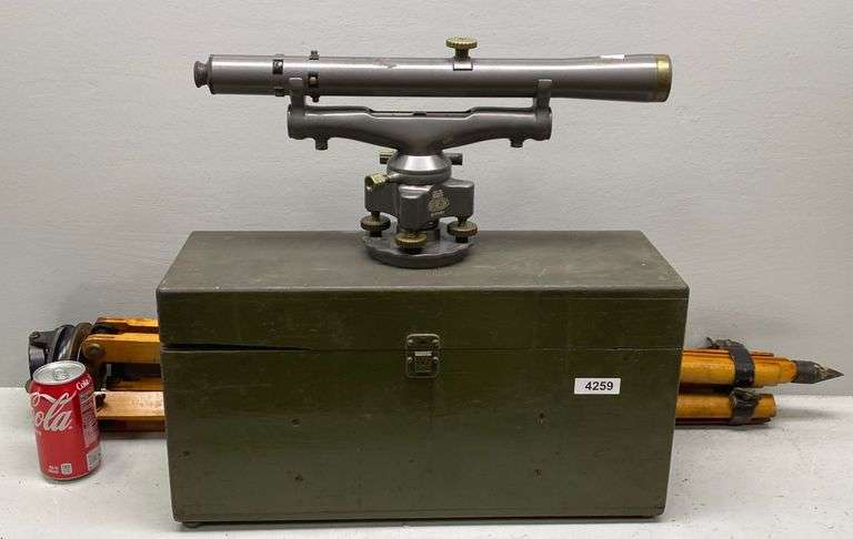 Vintage Brunson US Military Transit W/ Tripod - Dixon's Auction at Crumpton