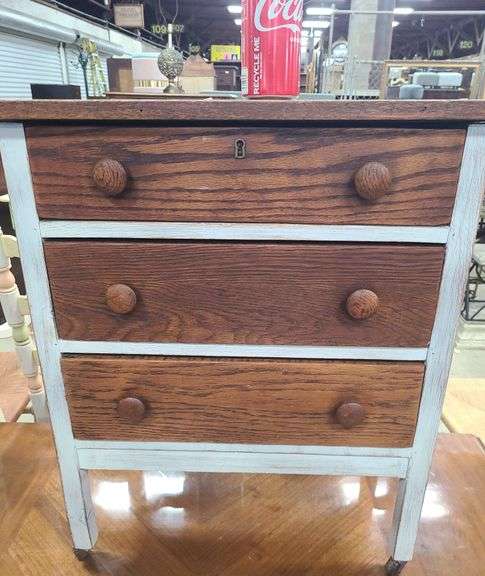 Upcycled Antique Oak Child's Dresser - Dixon's Auction at Crumpton