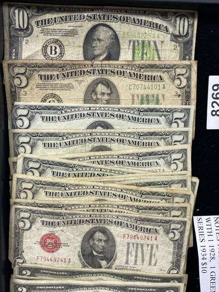 Collections Of $112 Face Value Assorted Collectible US Paper Currency ...