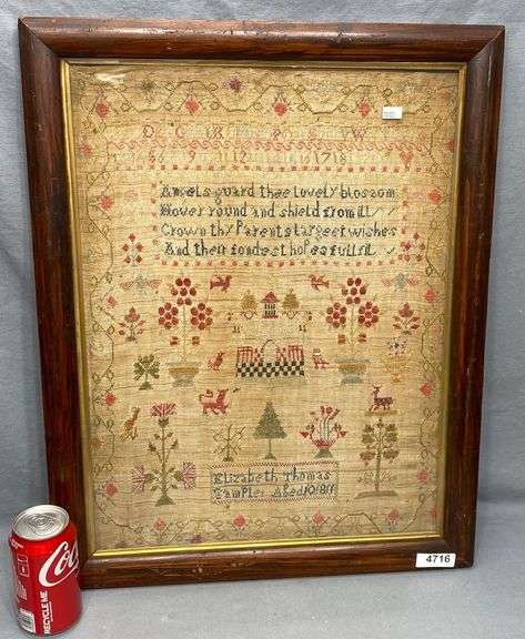 Antique Needlework Sampler - Dixon's Auction at Crumpton