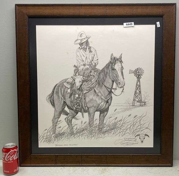Dan Brewer Signed Print - Dixon's Auction at Crumpton