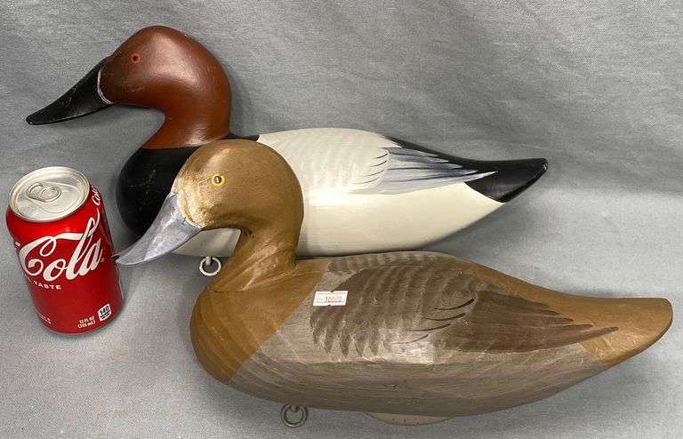 2 Charles Jobes Duck Decoys - Dixon's Auction at Crumpton