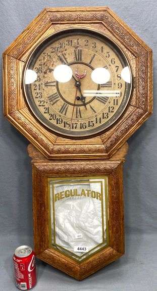Antique Sessions Calendar Regulator Clock - Dixon's Auction at Crumpton