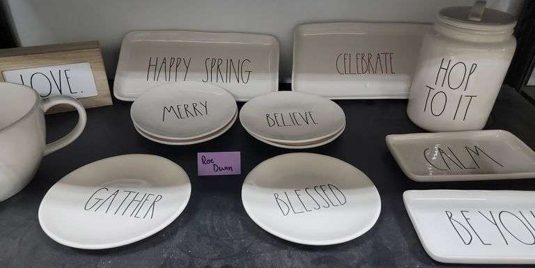 Lot Of Rae Dunn Pottery Dishes - Dixon's Auction at Crumpton