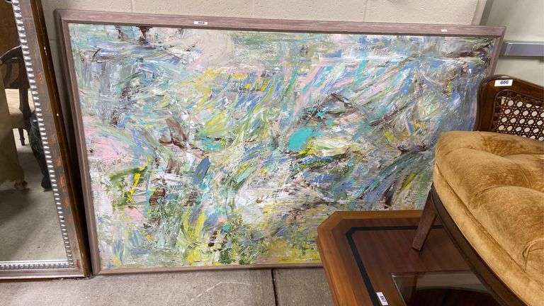 Mcm Abstract Painting - Dixon's Auction at Crumpton
