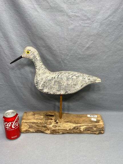 Folk Art Shorebird Decoy - Dixon's Auction at Crumpton