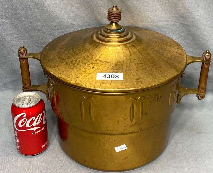 Art Nouveau Wmf Hammered Brass Punch Bowl - Dixon's Auction at Crumpton