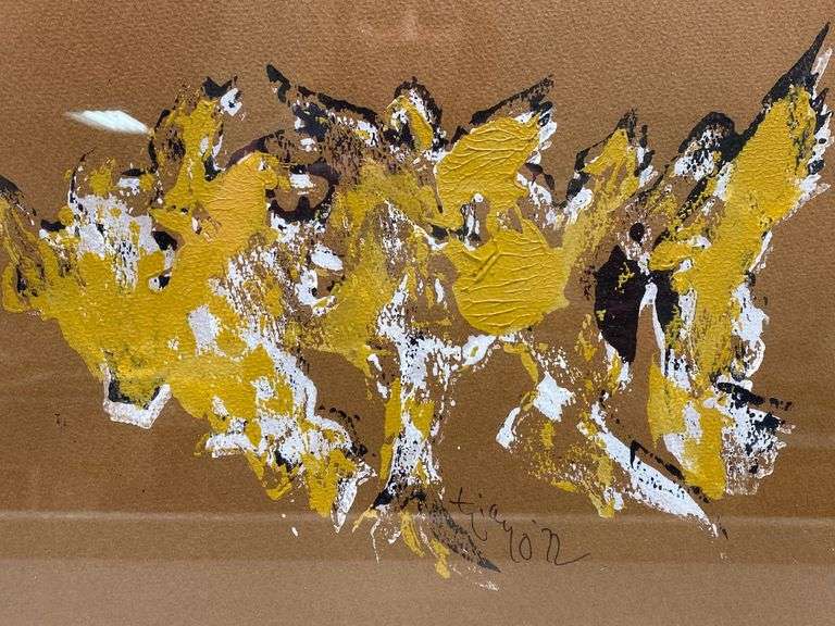 Anthony Triano Modernist Painting On Paper - Dixon's Auction at Crumpton